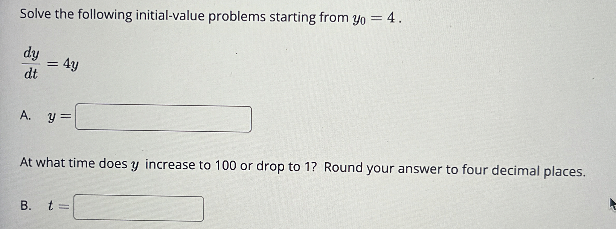 Solved Solve the following initial-value problems starting | Chegg.com