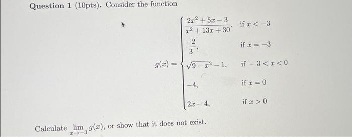 Solved Question 1 (10pts). Consider the function | Chegg.com Solved Question 1 (10pts). Consider the function | Chegg.com
