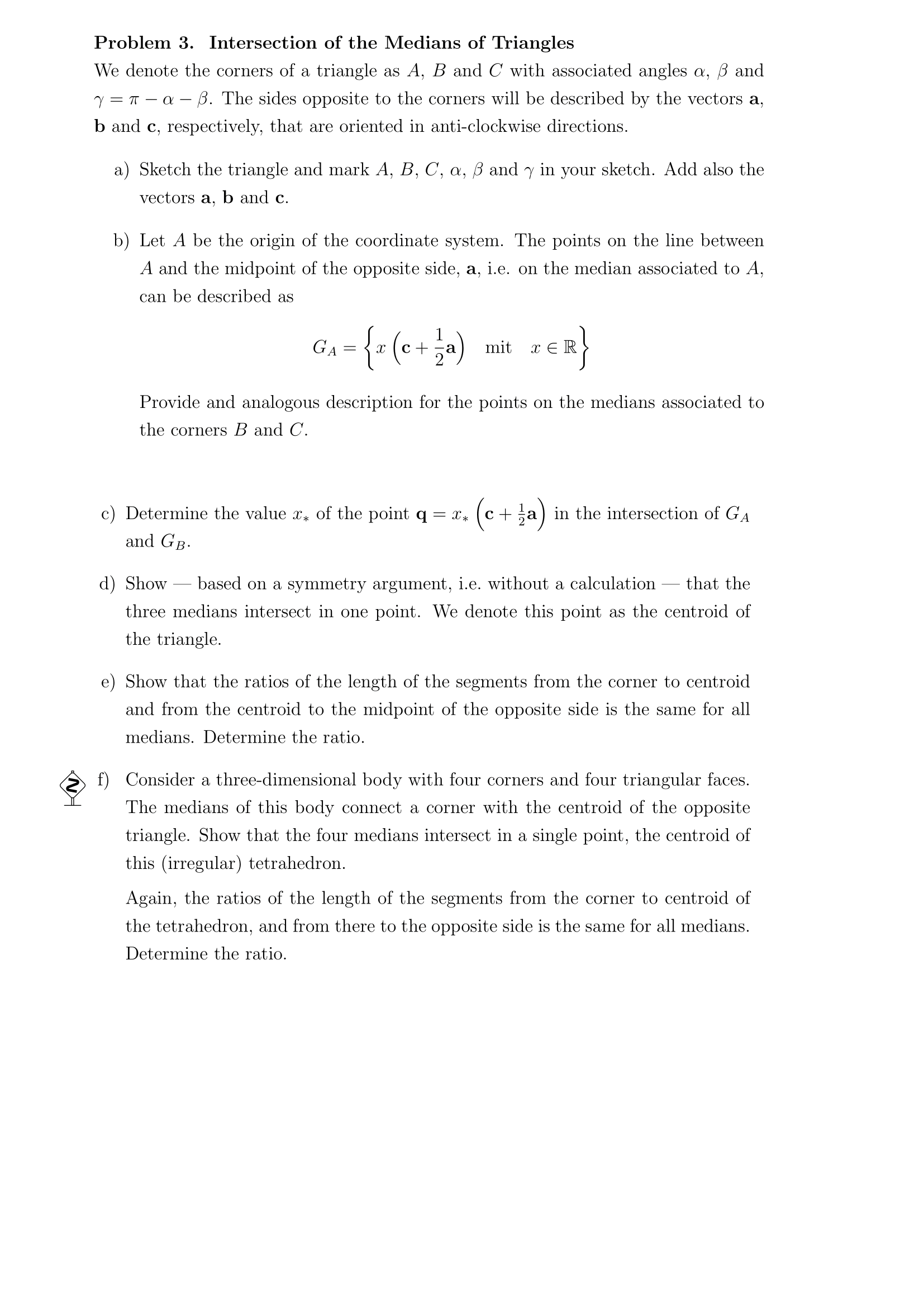 Solved 3. ﻿Intersection of ﻿the Medians of ﻿Triangles We | Chegg.com