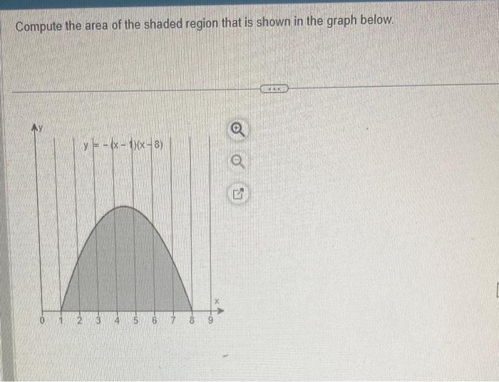 Solved Compute the area of the shaded region that is shown | Chegg.com