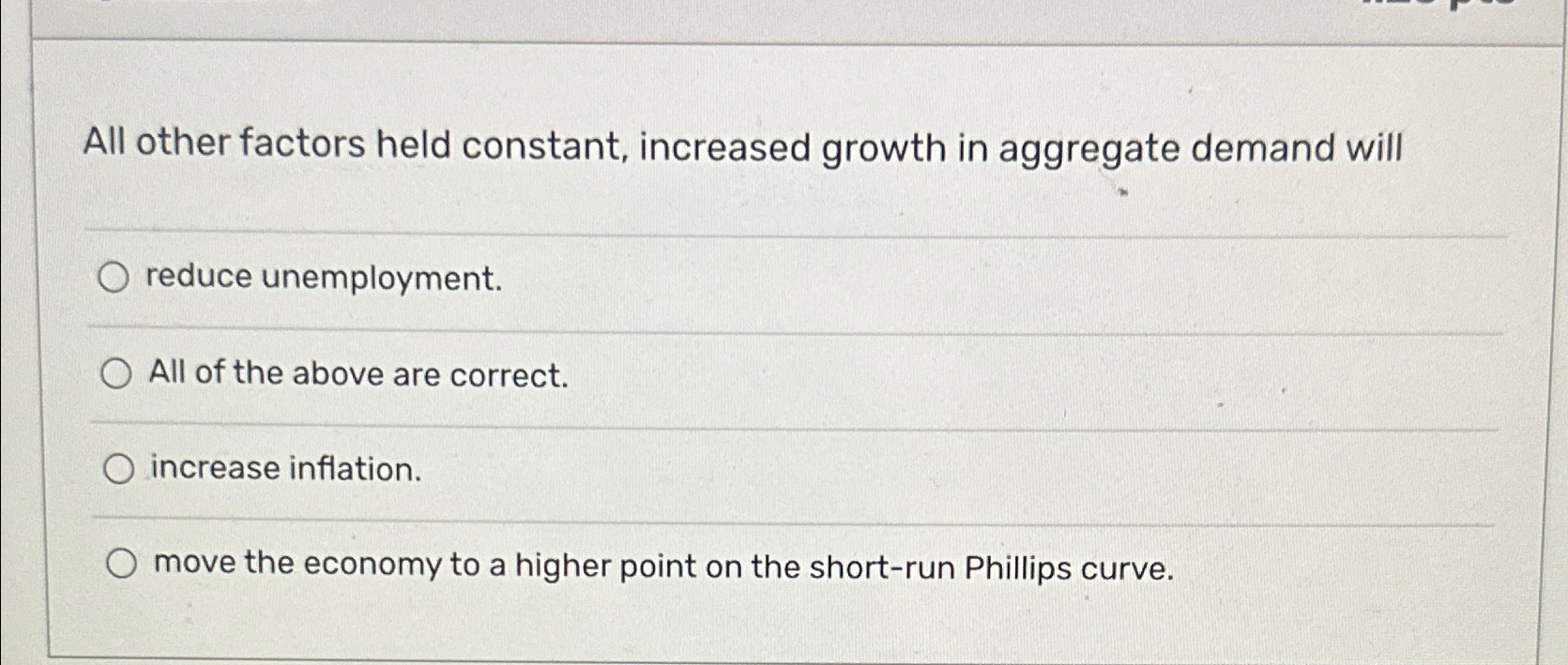 Solved All other factors held constant, increased growth in | Chegg.com