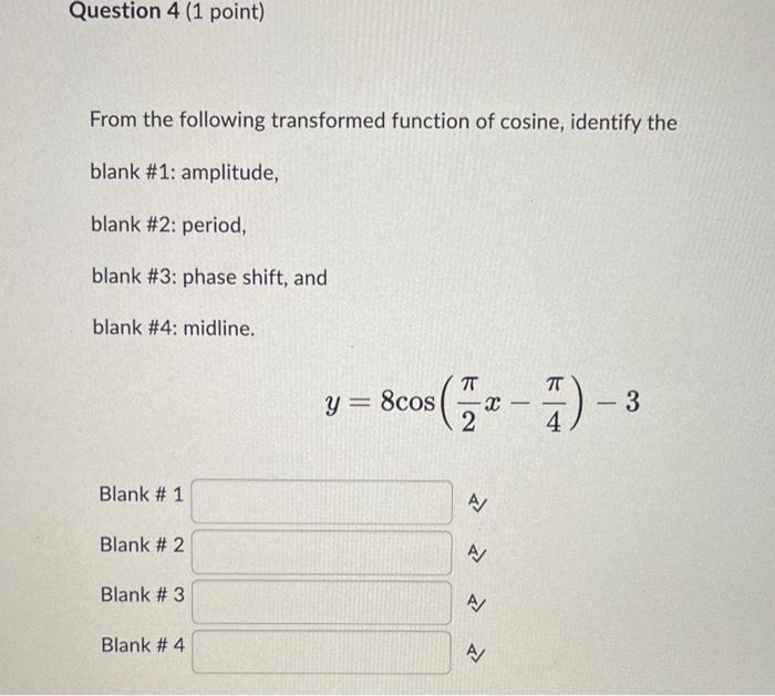 Solved From the following transformed graph of sine, | Chegg.com