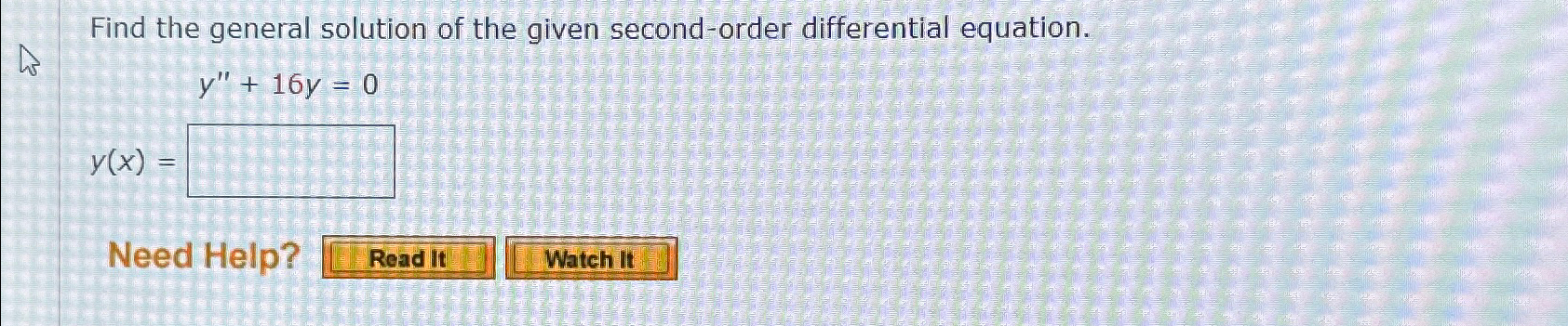 Solved Find the general solution of the given second-order | Chegg.com