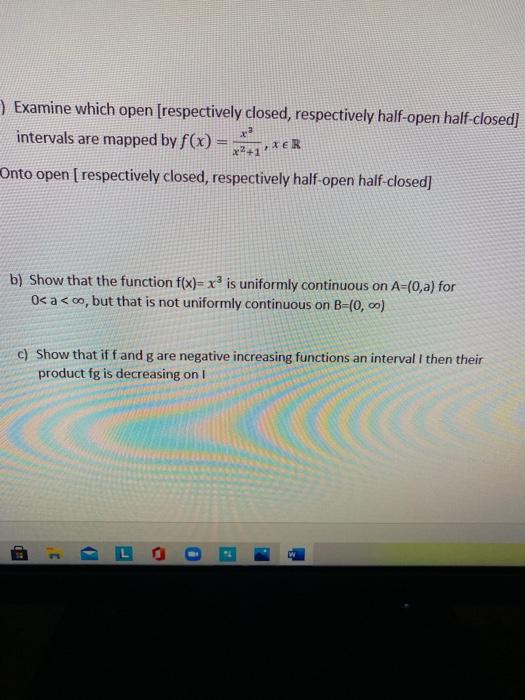 Solved ) Examine which open (respectively closed, | Chegg.com