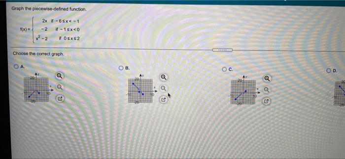 Solved Graph the piecewise-defined function. f(x) = 2x | Chegg.com