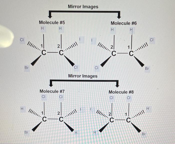 Solved Mirror Images Molecule \#5 Molecule \#6 | Chegg.com
