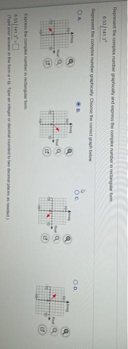 Solved Represent the complex number graphically and express | Chegg.com