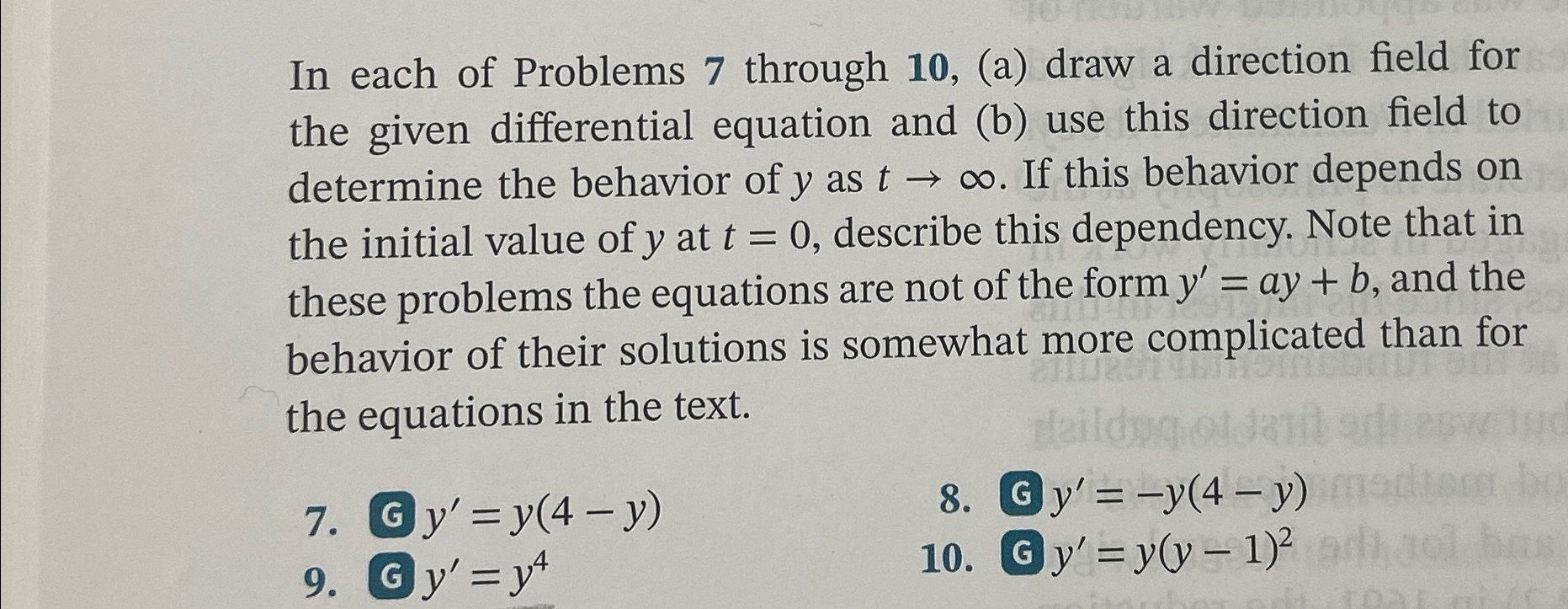 Solved In each of Problems 7 ﻿through 10, (a) ﻿draw a | Chegg.com