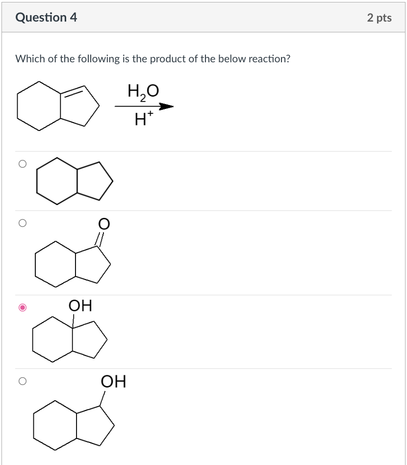 Solved Question 4Which of the following is the product of | Chegg.com