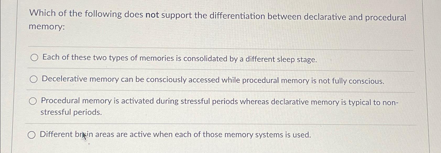 Solved Which of the following does not support the | Chegg.com