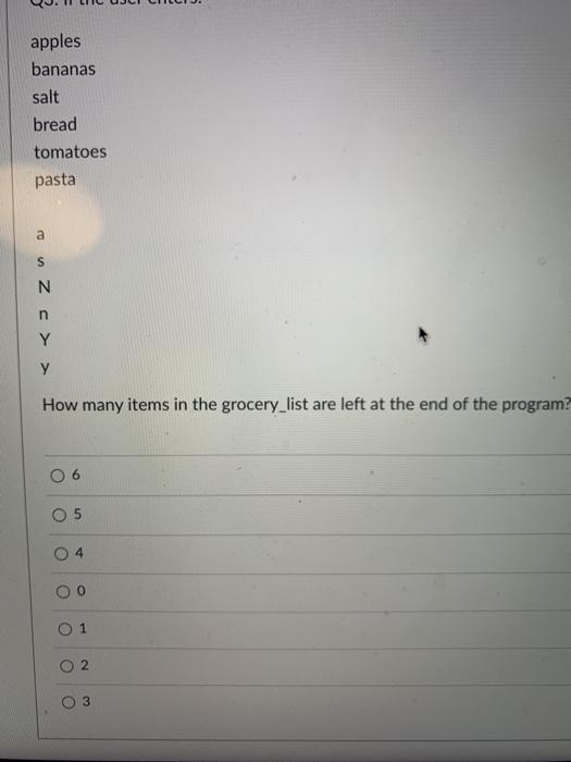 Solved Lists This Code Emulates Shopping First The User 9166