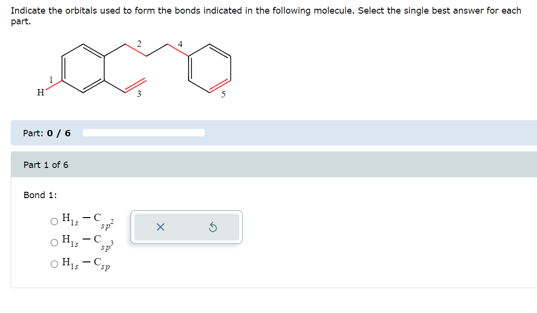 Solved 40. ﻿Indicate the orbitals used to form the bonds | Chegg.com