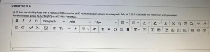 Solved QUESTION A 10 turn conducting loop with a radius of | Chegg.com