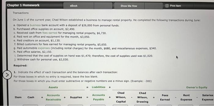 Solved On June 1 of the current year, Chad Wilson | Chegg.com