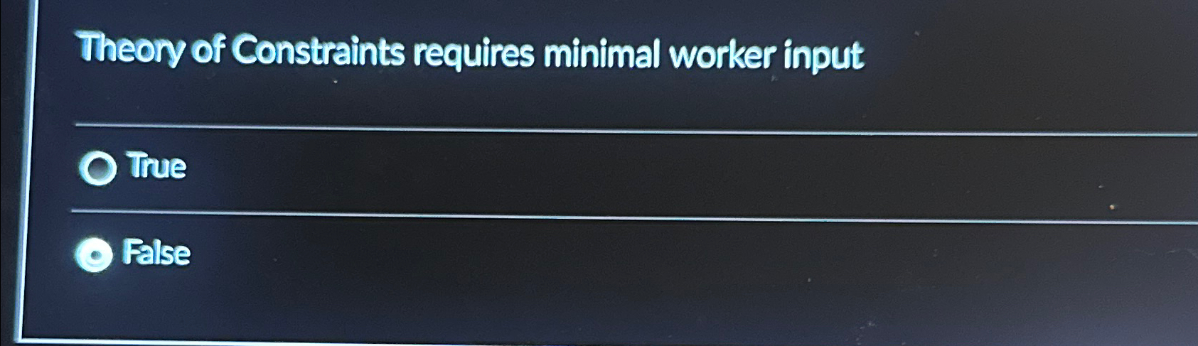 Solved Theory of Constraints requires minimal worker | Chegg.com