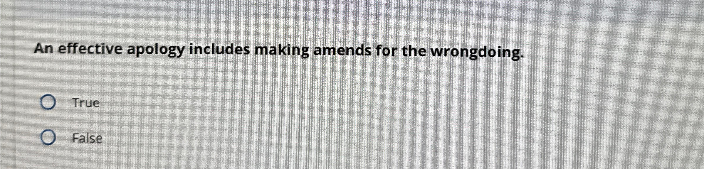 Solved An effective apology includes making amends for the | Chegg.com