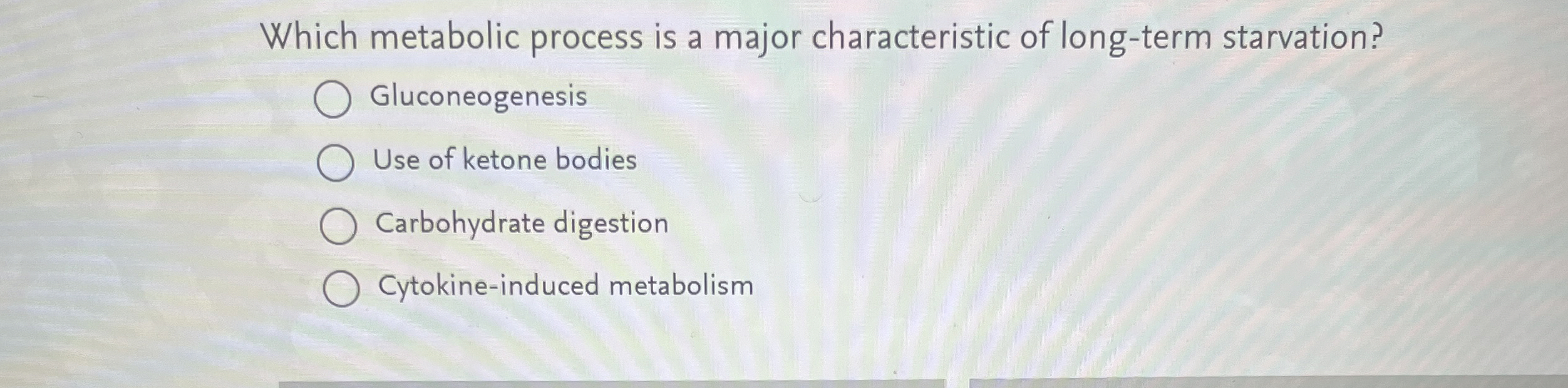 Solved Which metabolic process is a major characteristic of | Chegg.com
