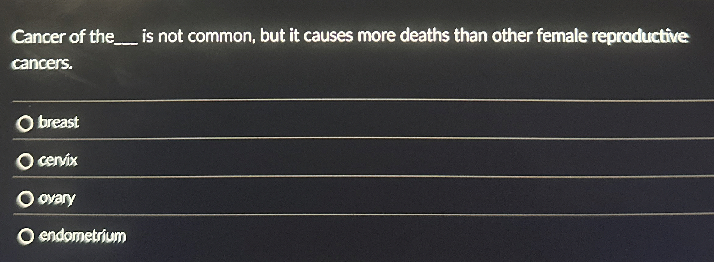 High Quality SOLUTION Cancer of the q, ﻿is not common, but it causes more | Chegg.com