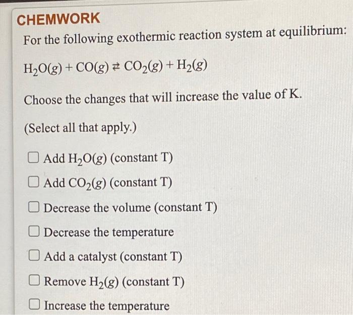 Solved CHEMWORK In a given experiment 5.4 moles of pure NOCI | Chegg.com