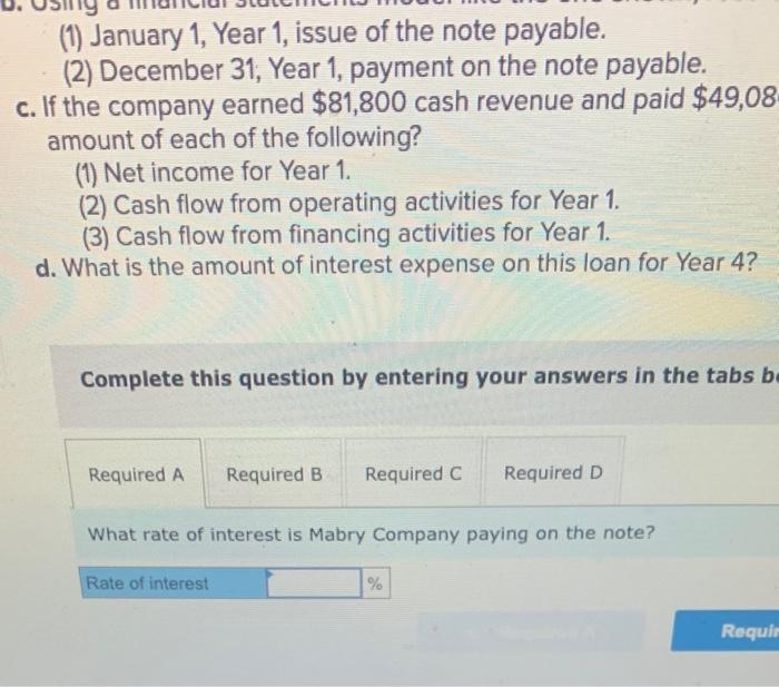 A partial amortization schedule for a 5-year note | Chegg.com