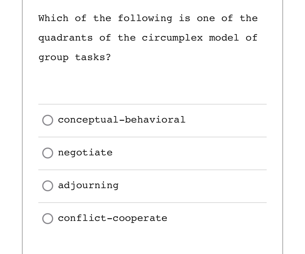 Solved Which of the following is one of the quadrants of the | Chegg.com