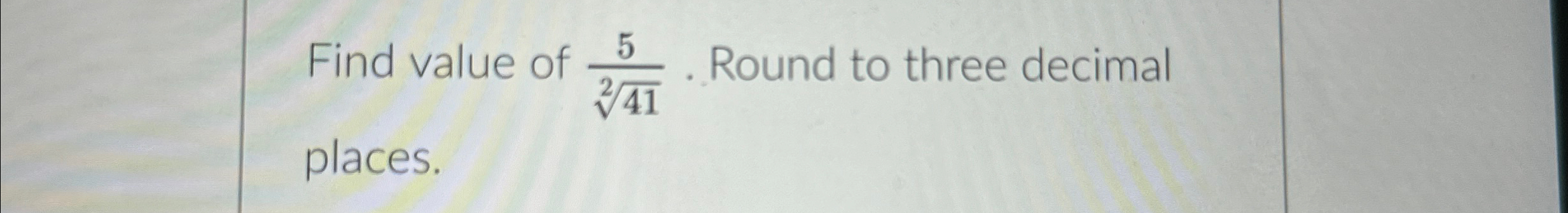 Solved Find value of 5412. ﻿Round to three decimal places. | Chegg.com