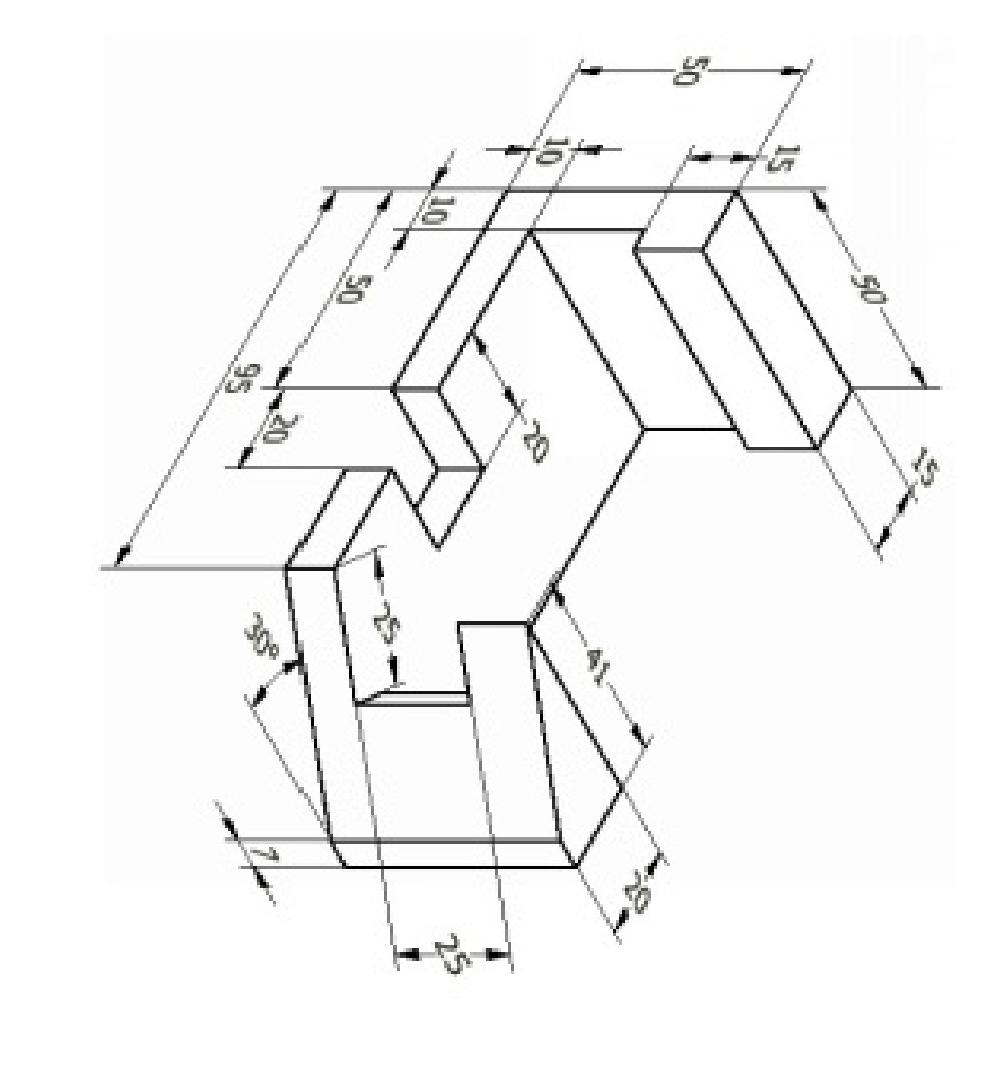 Solved Give the third angle orthographic projection of the | Chegg.com