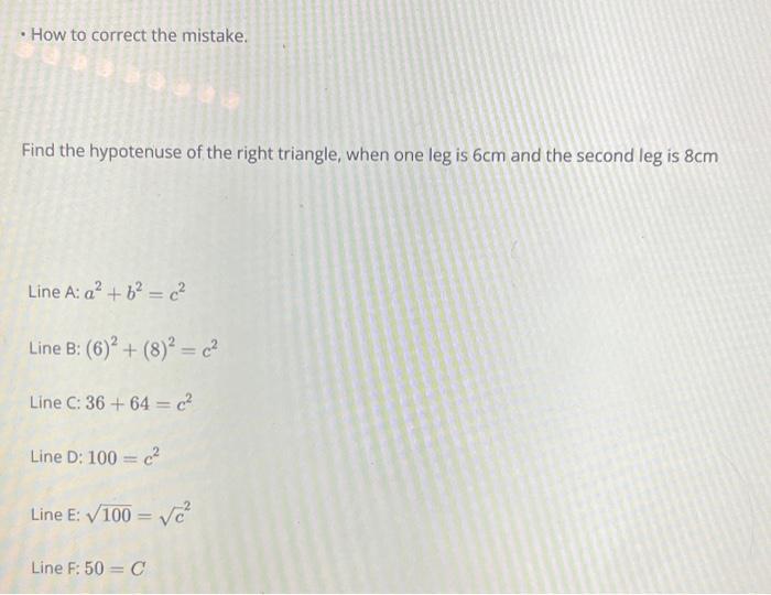 Solved Mistakes! We all make them. In each of the problems | Chegg.com