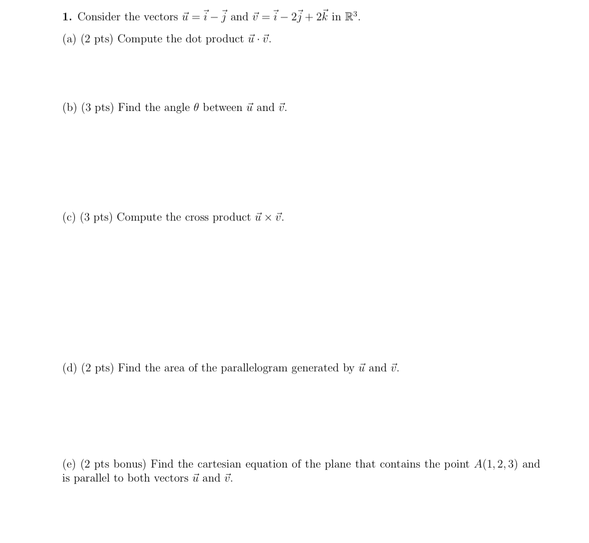 Solved Consider the vectors vec(u)=vec(i)-vec(j) ﻿and | Chegg.com