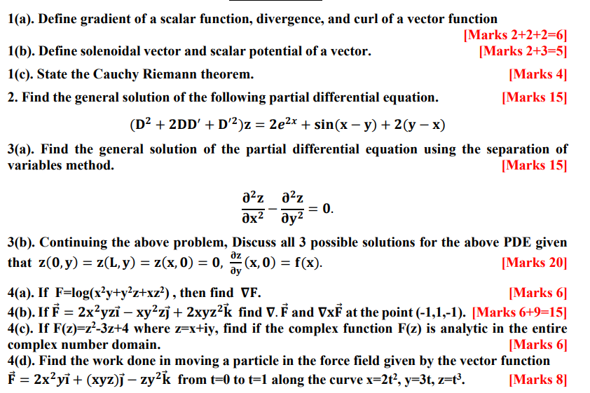Solved 1(a). ﻿Define gradient of ﻿a scalar function, | Chegg.com