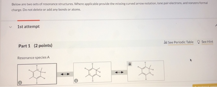Solved Below are two sets of resonance structures. Where | Chegg.com