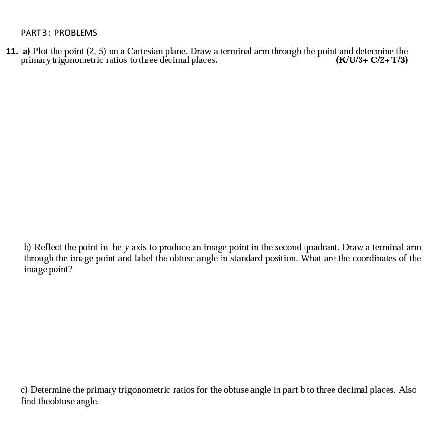 solved-11-a-plot-the-point-2-5-on-a-cartesian-plane-chegg