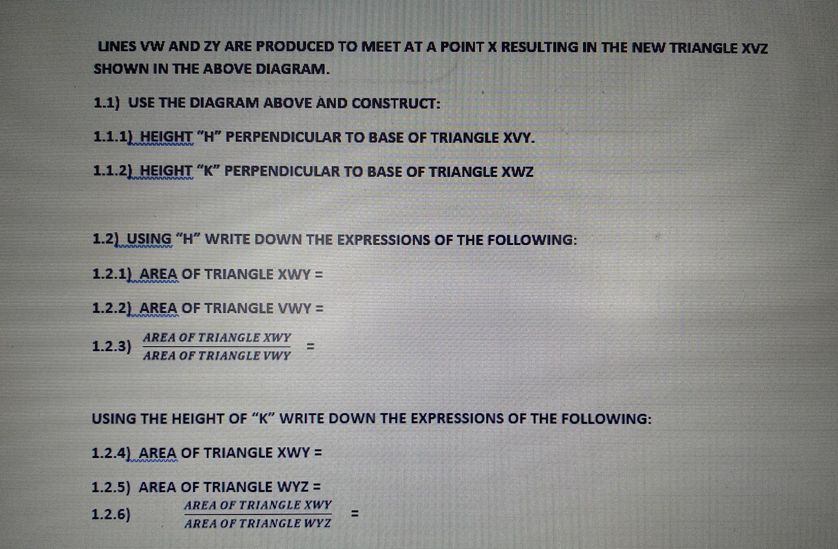 Solved X Y 2 LINES VW AND ZY ARE PRODUCED TO MEET AT A POINT | Chegg.com