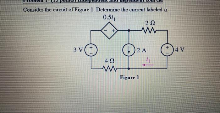 Solved Consider the circuit of Figure 1. Determine the | Chegg.com