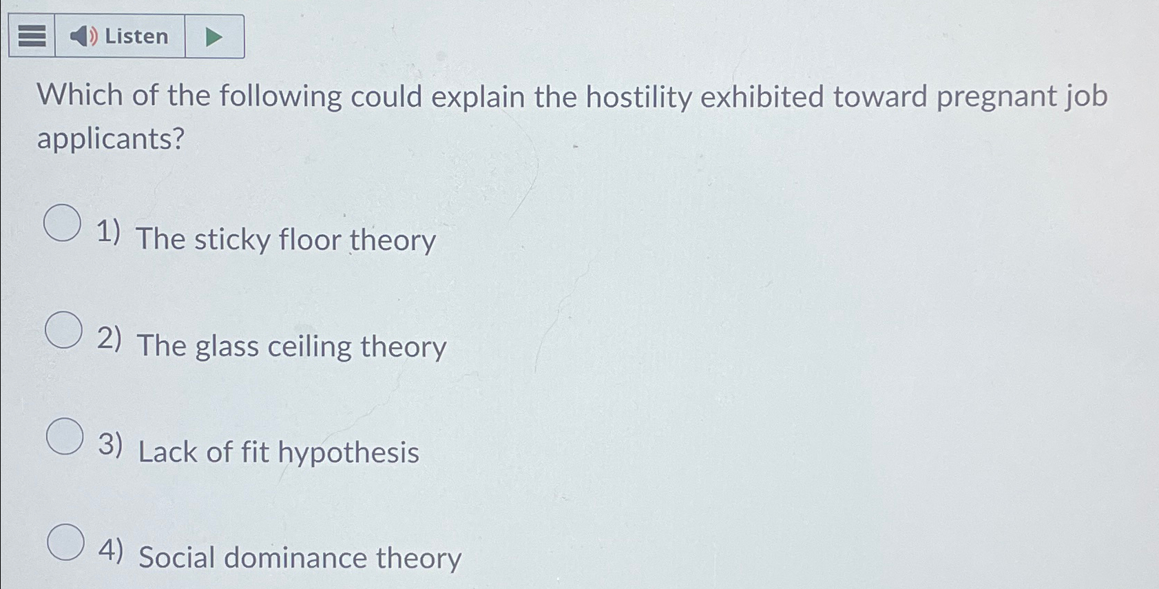 Solved ListenWhich of the following could explain the | Chegg.com
