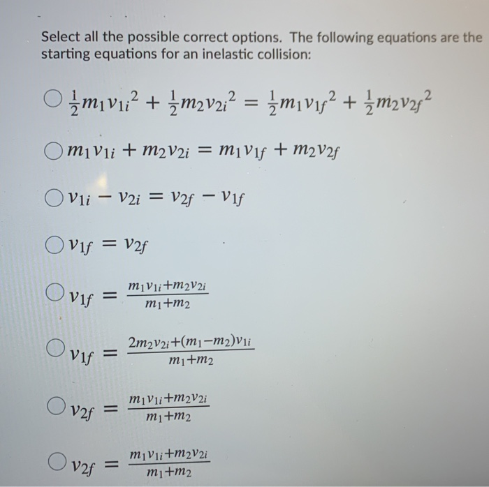 Solved Select all the possible correct options. The | Chegg.com