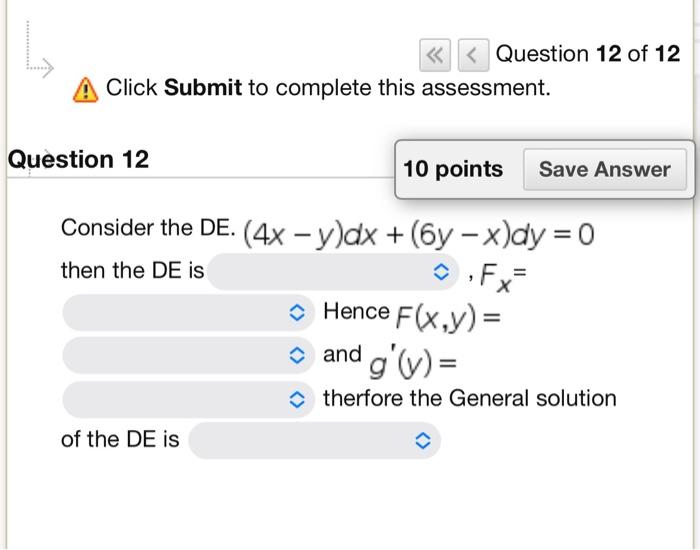 Solved Click Submit to complete this assessment. 10 points | Chegg.com