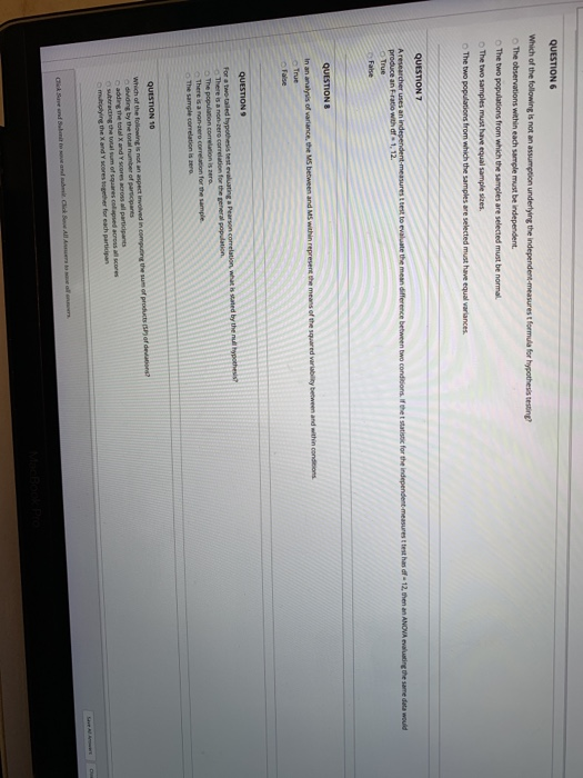 Solved QUESTION 6 Which of the following is not an | Chegg.com