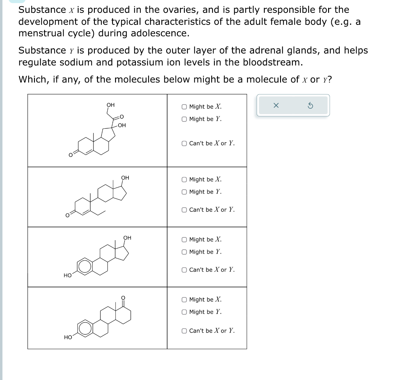 Solved Substance x ﻿is produced in the ovaries, and is | Chegg.com