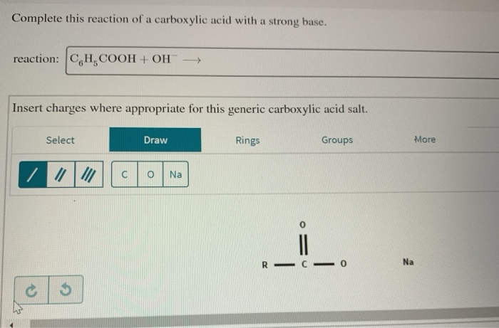 Solved Complete this reaction of a carboxylic acid with a | Chegg.com
