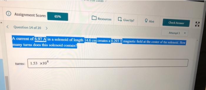 Solved Assignment Score: 65% Resources [ Give Up? Hint Check | Chegg.com
