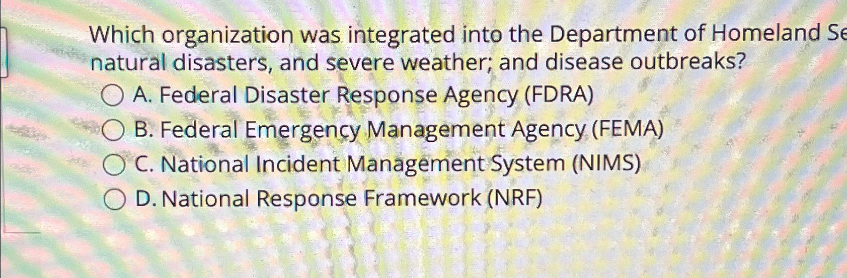 Solved Which organization was integrated into the Department | Chegg.com