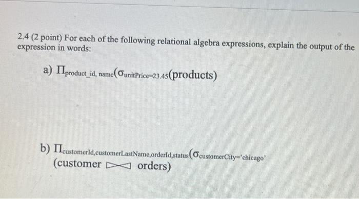 Solved Given the following relational database schema | Chegg.com
