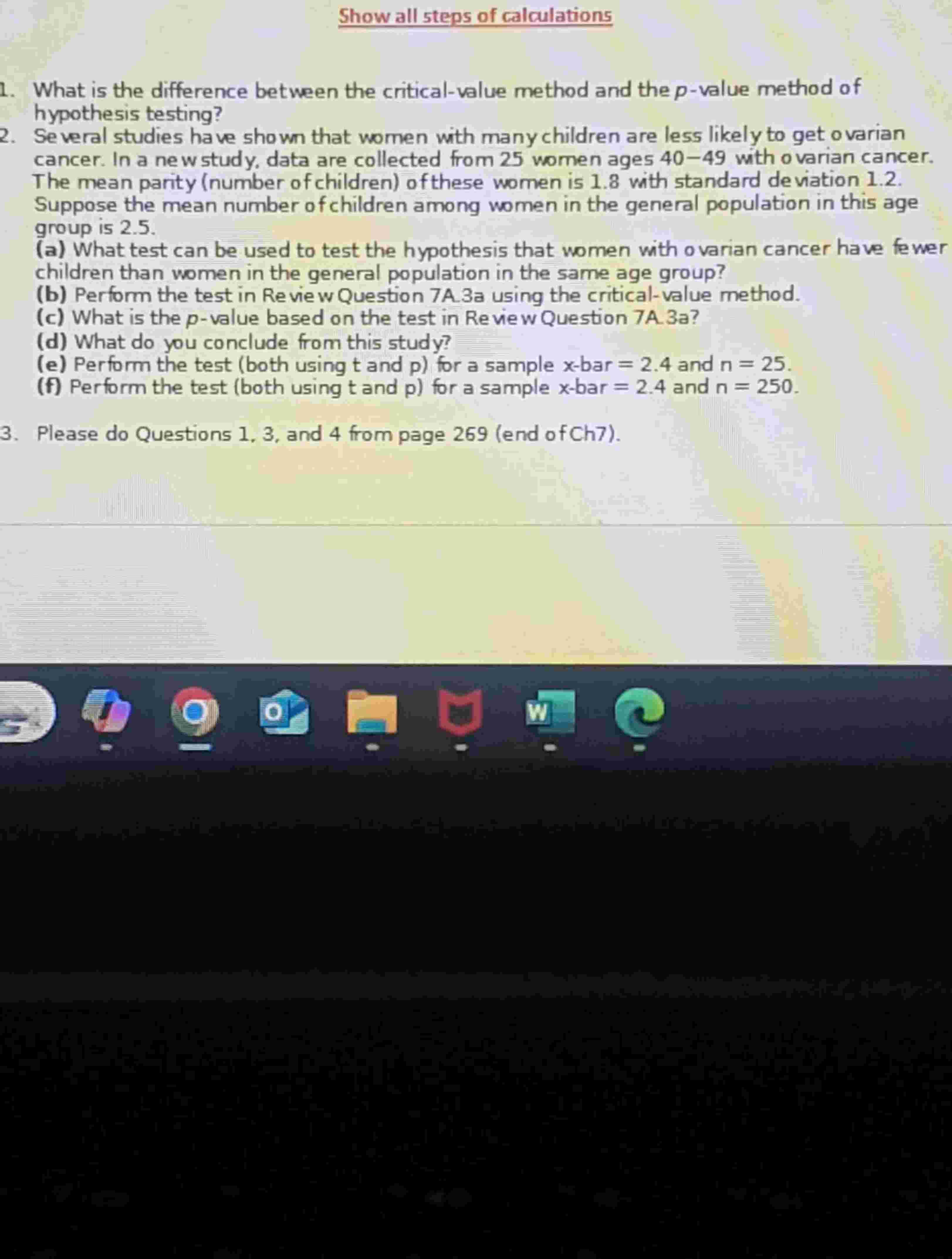 Solved Show all steps of calculations1. ﻿What is the | Chegg.com