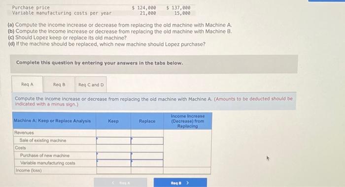 Solved Exercise 23-10 (Algo) Keep or replace LO P5 Lopez | Chegg.com
