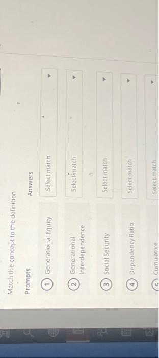 5242 683 Match the concept to the definition Prompts | Chegg.com