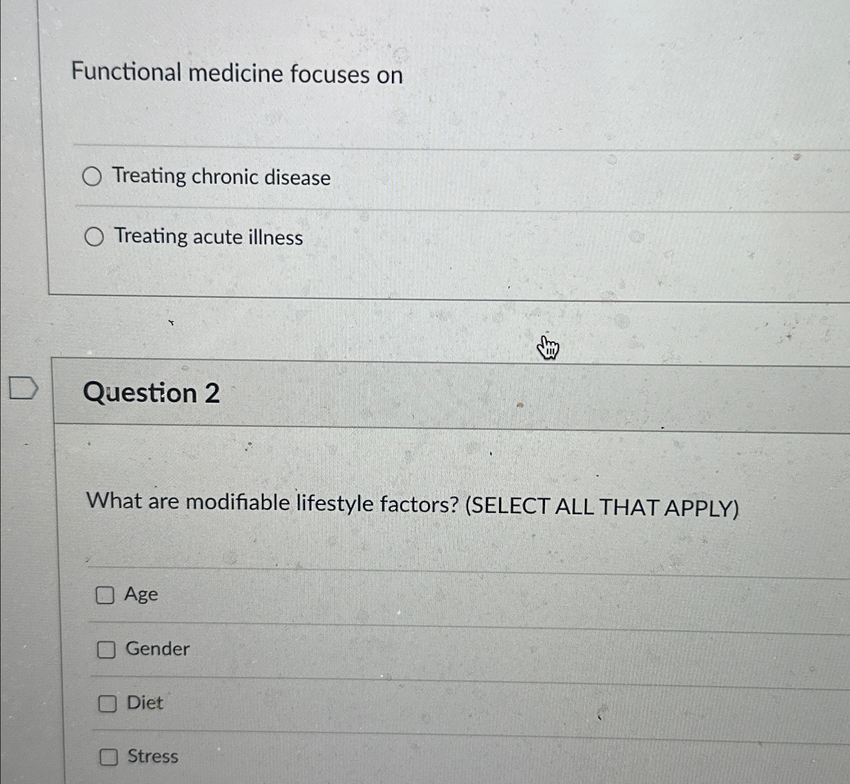 Solved Functional medicine focuses onTreating chronic | Chegg.com