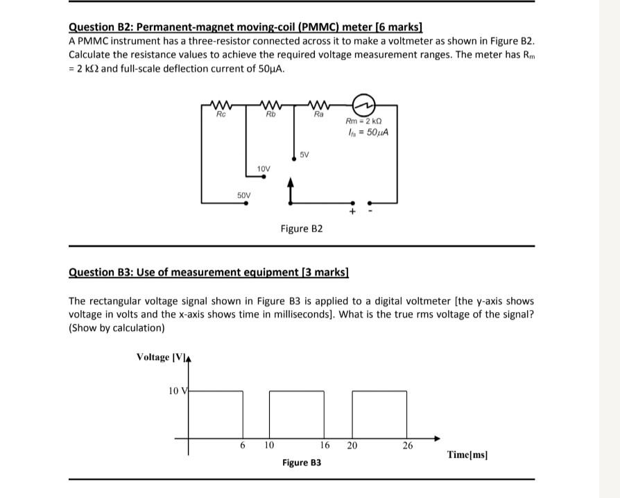 Solved Question B2: Permanent-magnet moving-coil (PMMC) | Chegg.com