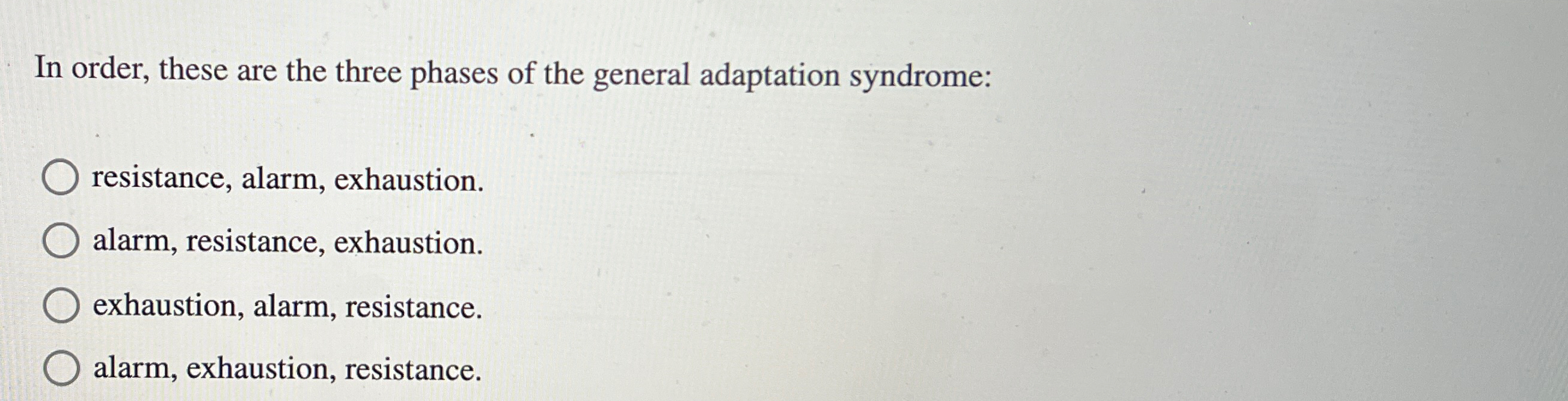 Solved In order, these are the three phases of the general | Chegg.com