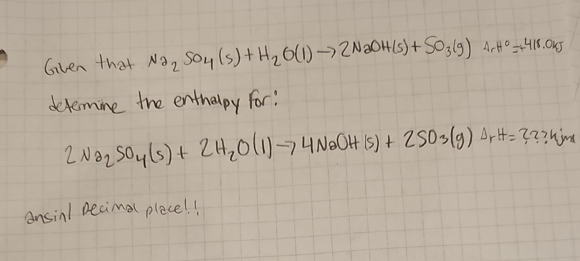 Solved Given that Na2SO4( | Chegg.com